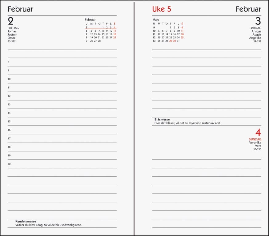 KALENDER 2026 7.SANS AGENDA TREND, IB IM - Skjeldestad Kontorspar ...