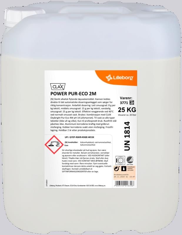 CLAX POWER PUR-ECO 2M HOVEDVASK 20L 25KG - Skjeldestad Kontorspar Sogndal - Nettbutikk