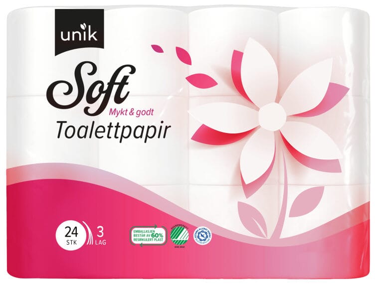 TOALETTPAPIR SOFT UNIK 3LAGS 21,4 (24) - Skjeldestad Kontorspar Sogndal - Nettbutikk